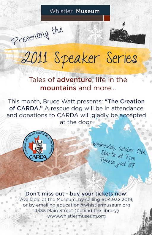 October Speaker Series Poster 512 – Whistler Museum and Archives Society